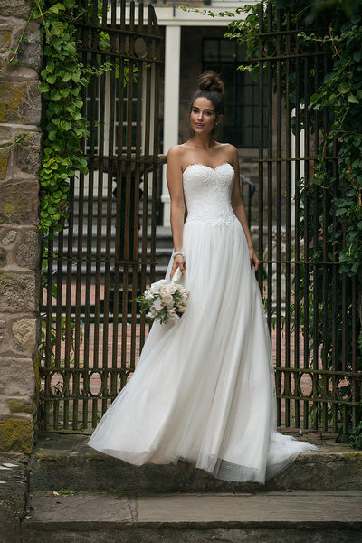 *NEW* Sincerity Strapless Sweetheart Neckline Soft Ball Gown with Spar